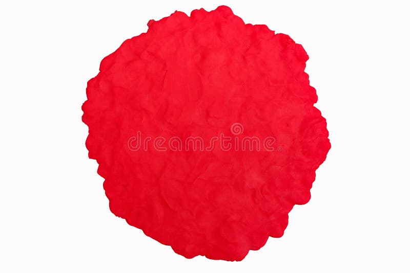 Red Plasticine Textured Background Has Rough Surface Isolated on White ...