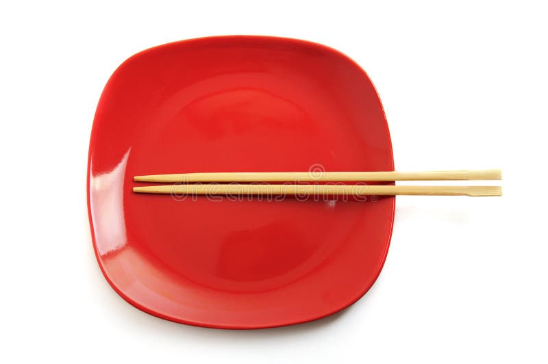 Chinese Sticks Chopsticks for Asian Food Eating on the Red Background ...