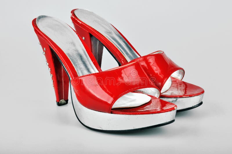 Red Platform Heels stock image. Image of design, fashionable - 43467947