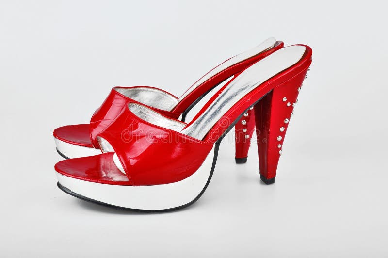 Red Platform Heels stock photo. Image of stilettoes, chic - 43532896