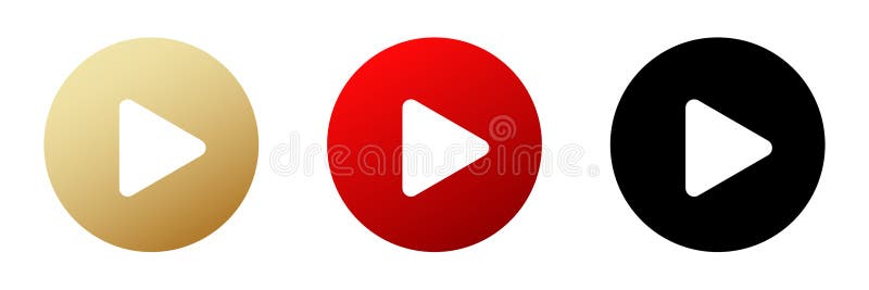 Red Play Button Icon. Simple Red Play Button. Stock Vector - Illustration of record, video ...