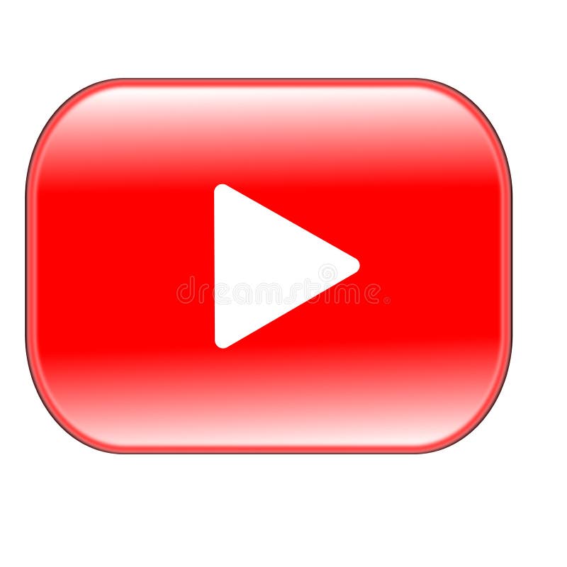Red play button isolated stock photo. Image of internet - 163495394
