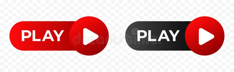 Red Play Button . Simple Play Button Icon. Stock Vector - Illustration ...
