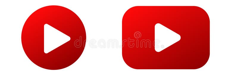 Red Play Button Symbol. Red Play Button Design Stock Vector ...