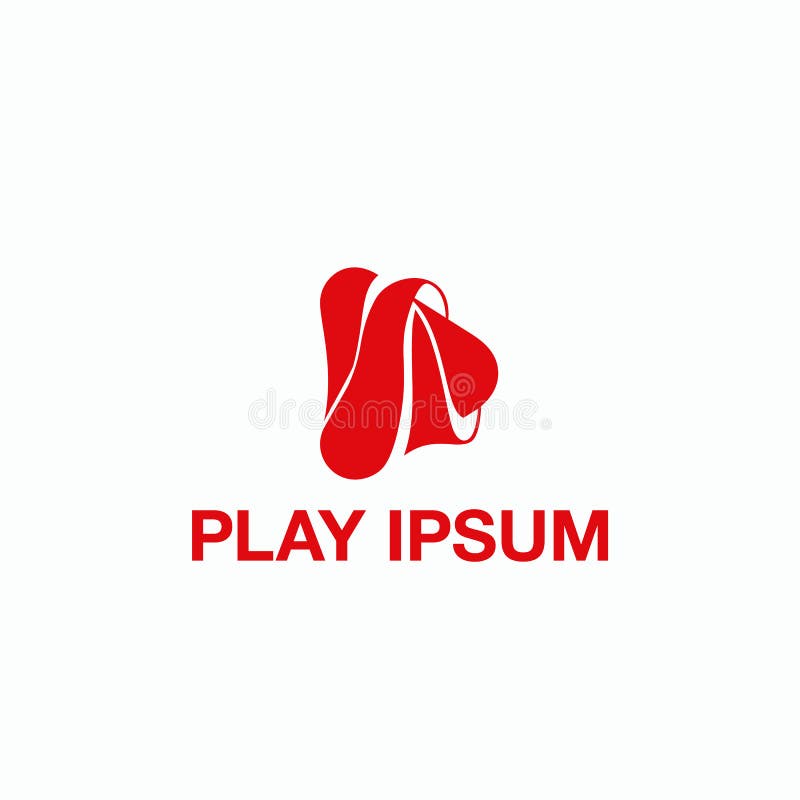 Red Play Icon with Liquid Layered Effect. Stock Vector - Illustration ...