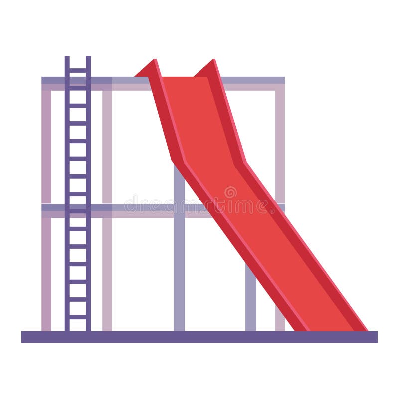 Red playground slide stock vector. Illustration of slide - 283990536