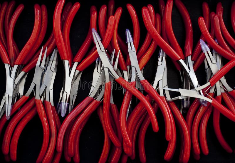 Red pliers stock photo. Image of tools, goods, fleamarket - 12927744