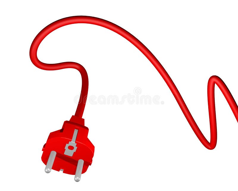 Red plug in stock illustration. Illustration of wheel - 47294984