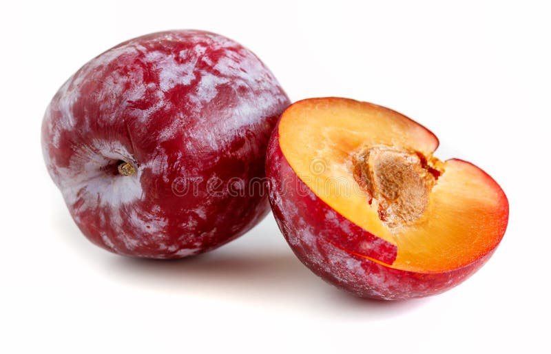 Red plum close up stock photo. Image of organic, nature - 149095356