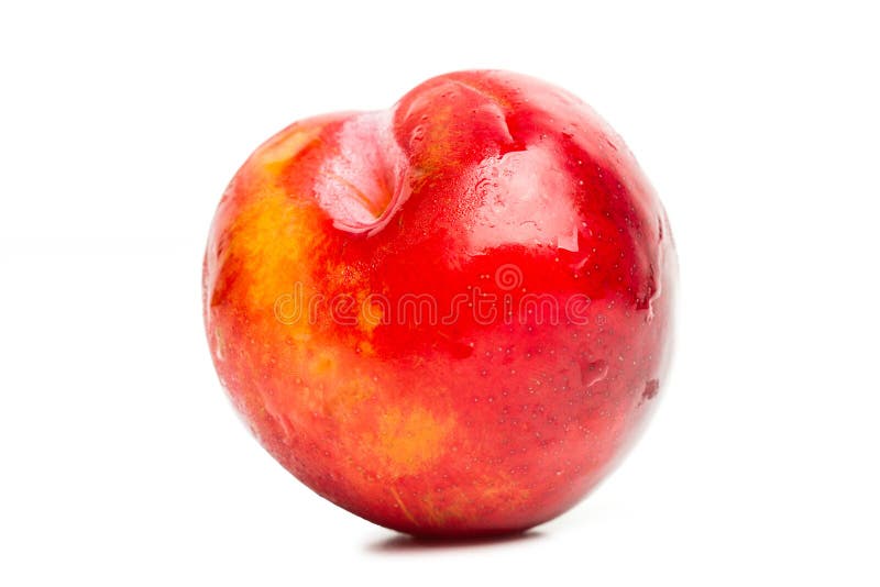 Red Plum in a Close Up View Stock Image - Image of fresh, healthy ...