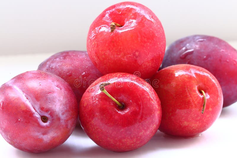 Red Plum mix stock image. Image of sweet, fruit, asia - 53751223