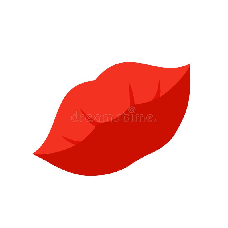 Red Plump Lips Vector Illustration Stock Illustration - Illustration of ...