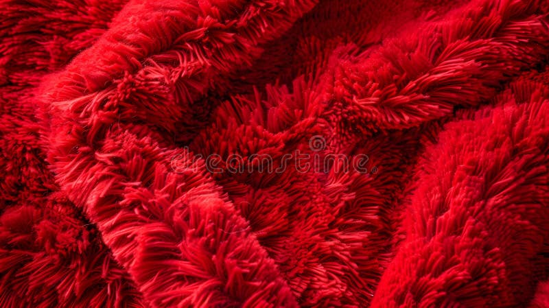 Red Plush Texture Background - Ultra Realistic Stock Illustration ...