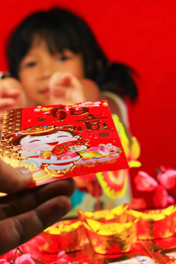 Red Pocket stock photo. Image of girl, symbol, chinesenewyear - 28818314