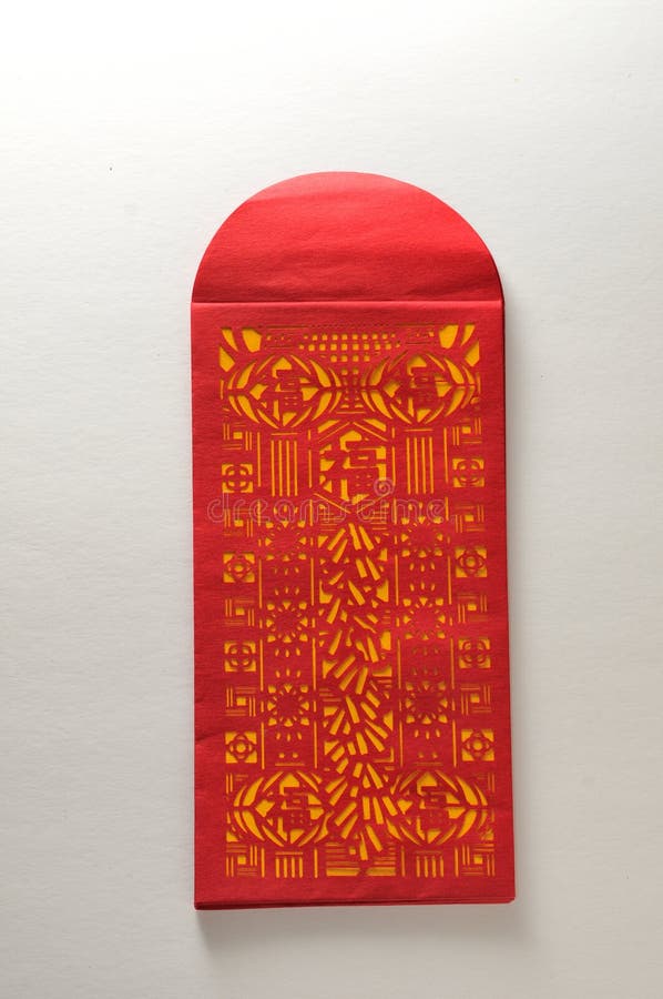 Red Pocket stock image. Image of yellow, envelope, year - 65851207