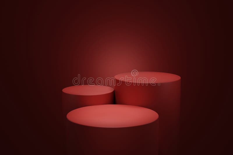 Red Podium and Minimal Abstract Background for Show Product, Stage for ...