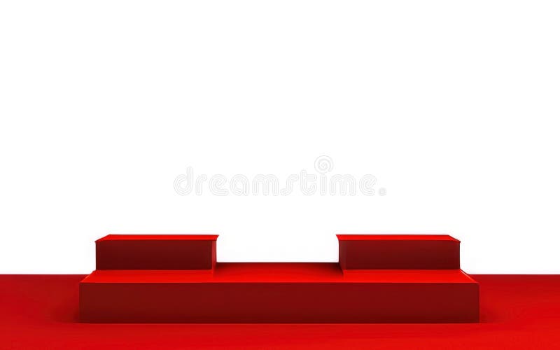 Red Podium Isolate on White Background.Generative AI. Stock ...