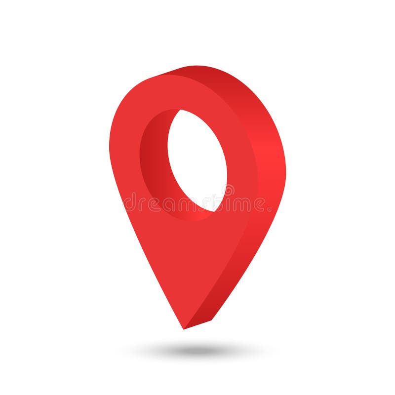 Red Pointer Isometric. Marker Stock Illustration - Illustration of ...