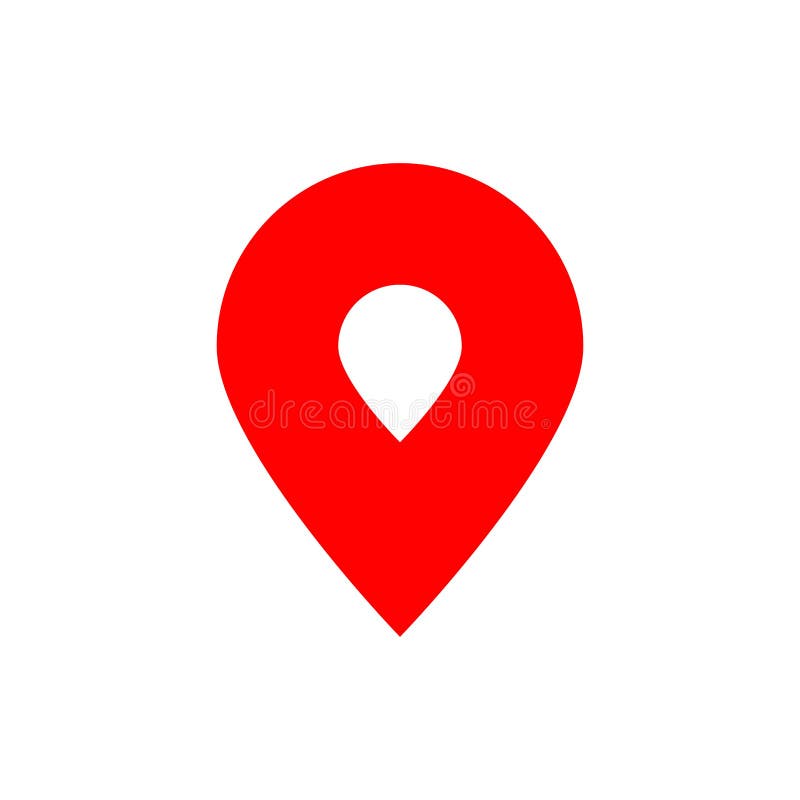 Red Pointer Sign of Location Stock Illustration - Illustration of ...