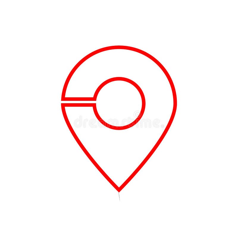 Red Pointer Sign of Location Stock Illustration - Illustration of logo ...