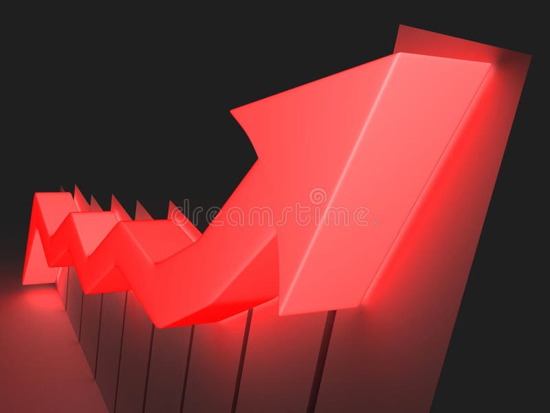 Red pointer up stock illustration. Illustration of arrow - 10548219