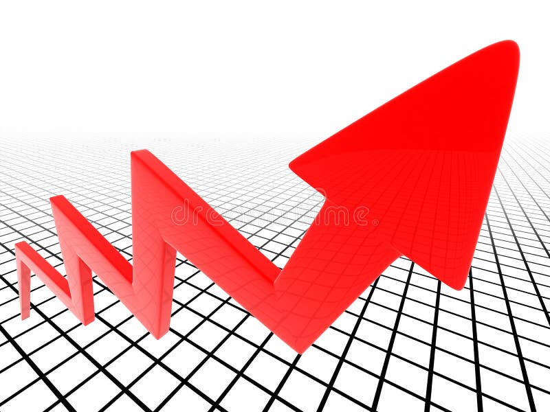 Red pointer up stock illustration. Illustration of euro - 16063528