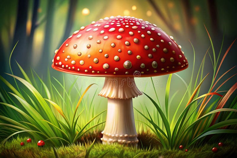 Hot Fly Agaric Tea in a Red Cup, a Mystical Halloween Atmosphere ...