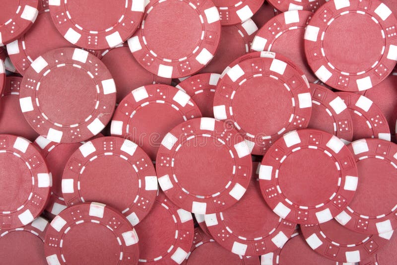 Red poker chips stock photo. Image of isolated, gamble - 14821520