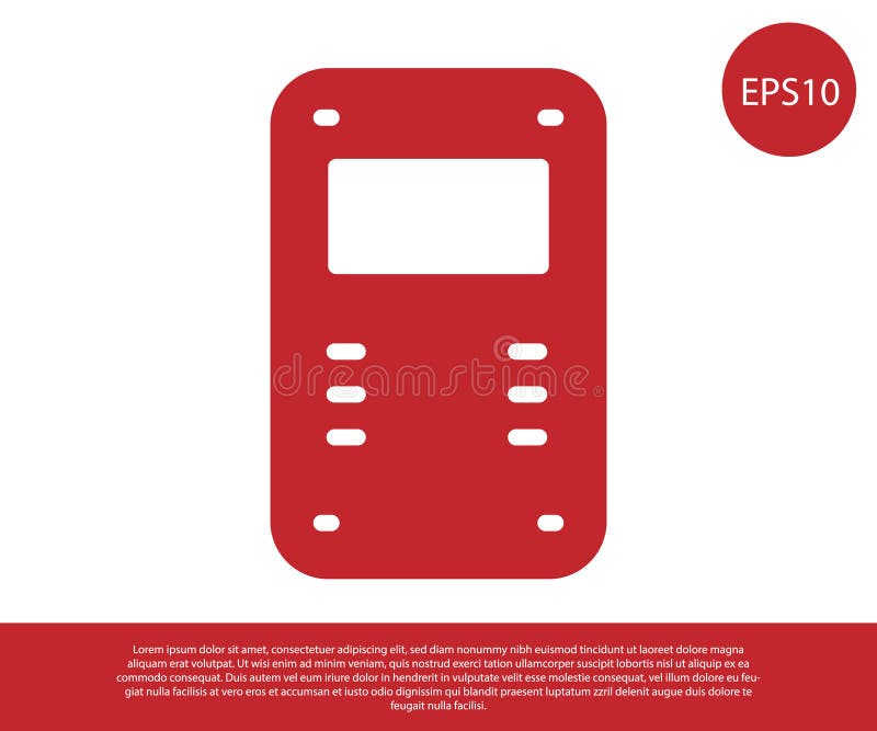 Red Police Assault Shield Icon Isolated on White Background. Vector ...