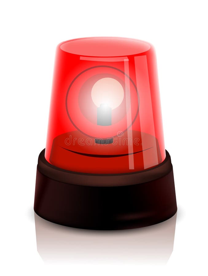 Red flashing light stock vector. Illustration of security - 9734248