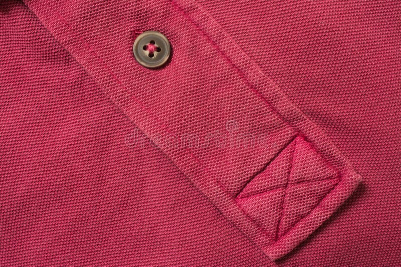 Red Polo Shirt Texture, Cotton Fabric. Textile Background Stock Photo ...