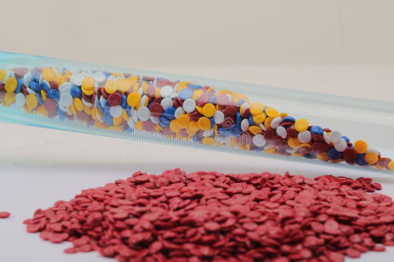 Red polymer stock photo. Image of industry, element, heap - 90365692