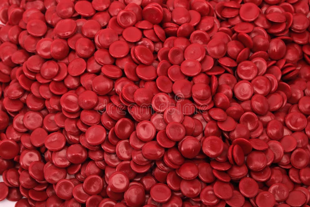 Red polymer stock image. Image of grained, factory, laboratory - 90365699