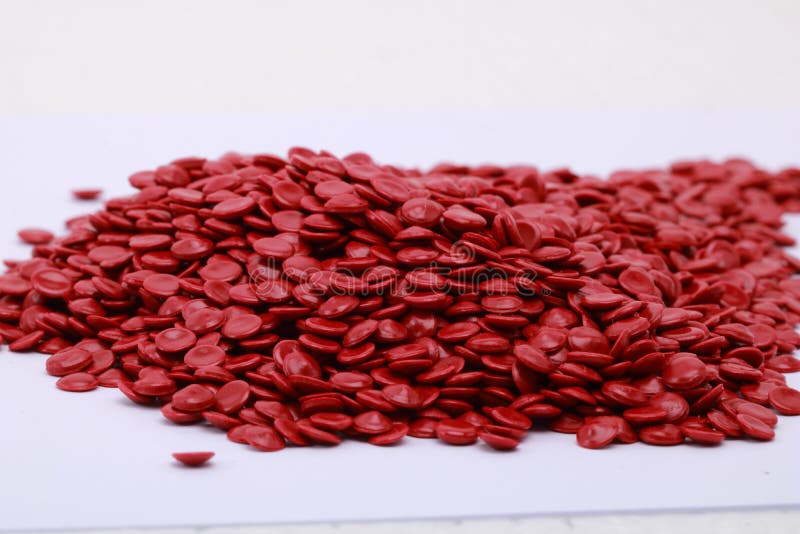 Red polymer stock image. Image of factory, colorful, heap - 90365711