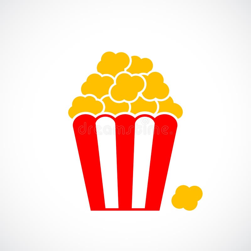Popcorn box vector icon stock vector. Illustration of background ...
