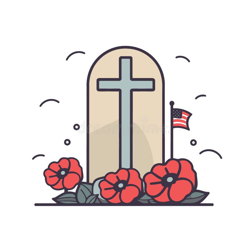 Flowers Cemetery Stock Illustrations – 1,088 Flowers Cemetery Stock ...