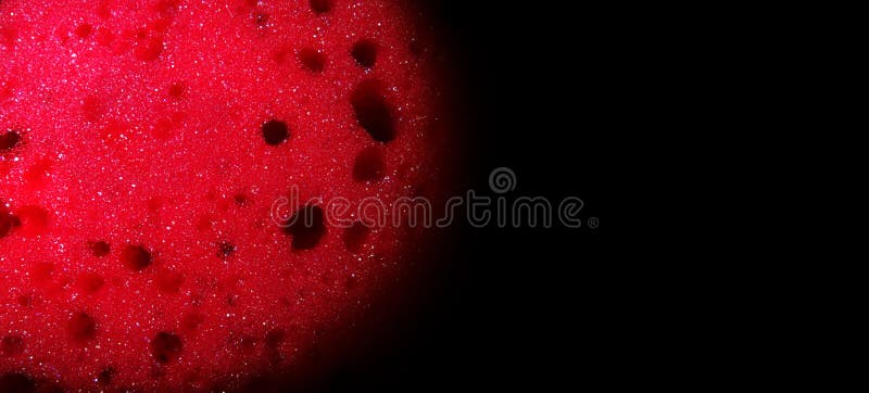 Red Porous Surface. Red Color Bath Sponge Texture Stock Image - Image ...