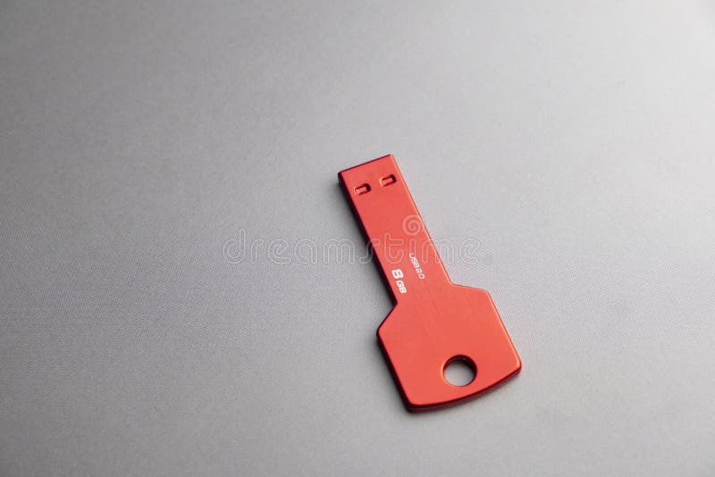 Red Portable Flash Usb Drive Memory Key Stock Photo - Image of mockup ...