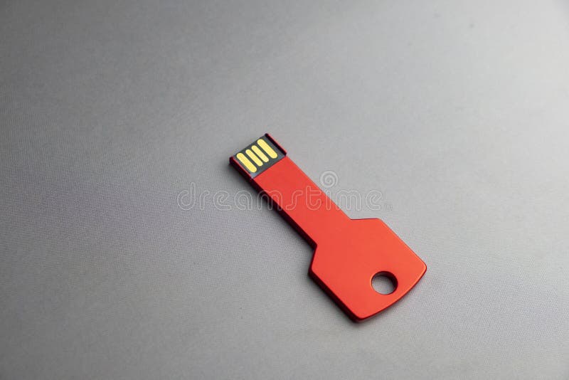 Red Portable Flash Usb Drive Memory Key Stock Photo - Image of memory ...