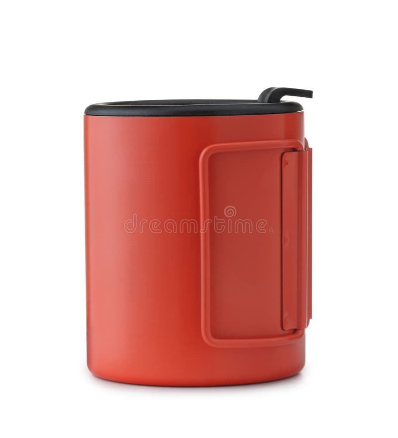 Red Portable Stainless Steel Camping Mug Stock Image - Image of steel ...