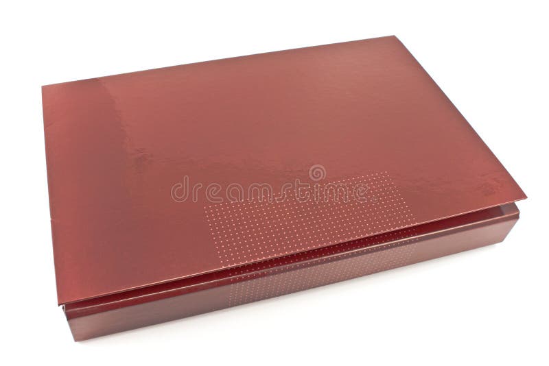 Red Portfolio Folder Isolated on White Stock Image - Image of case ...