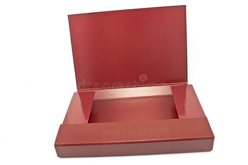 Red Portfolio Folder Isolated Stock Image - Image of white, education ...