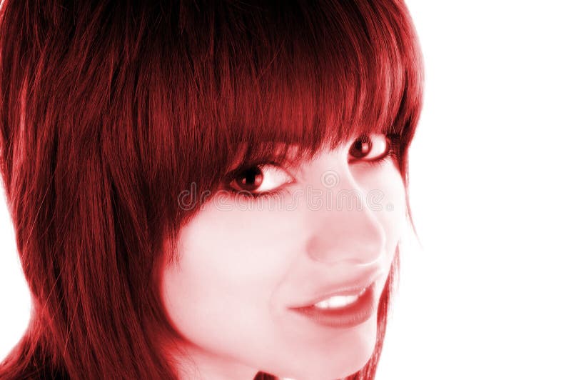 Red portrait stock image. Image of figure, elegance, cute - 695637