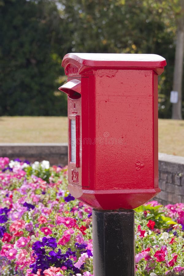 Red post box stock image. Image of country, mailer, mail - 10763401