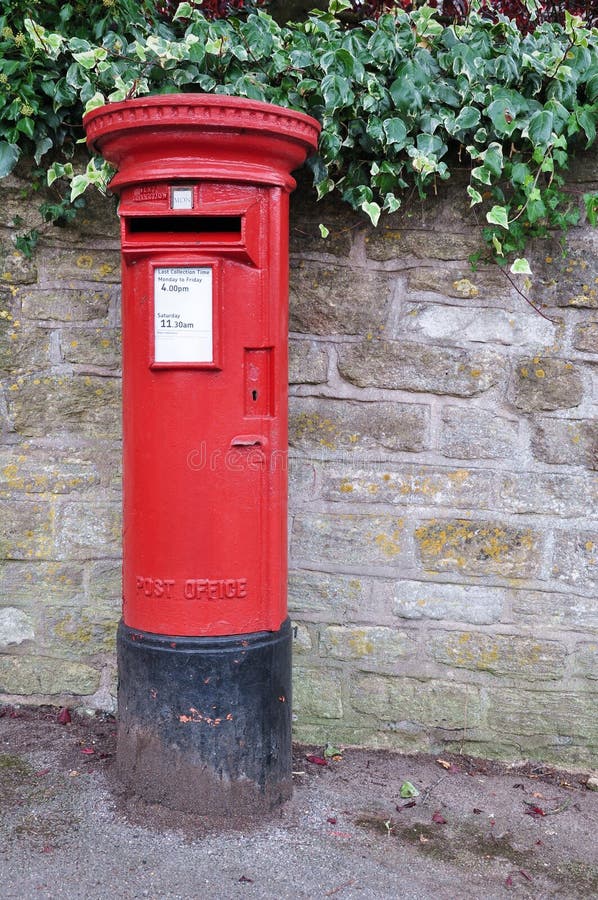 Red Post Box stock photo. Image of iconic, mail, british - 24594724