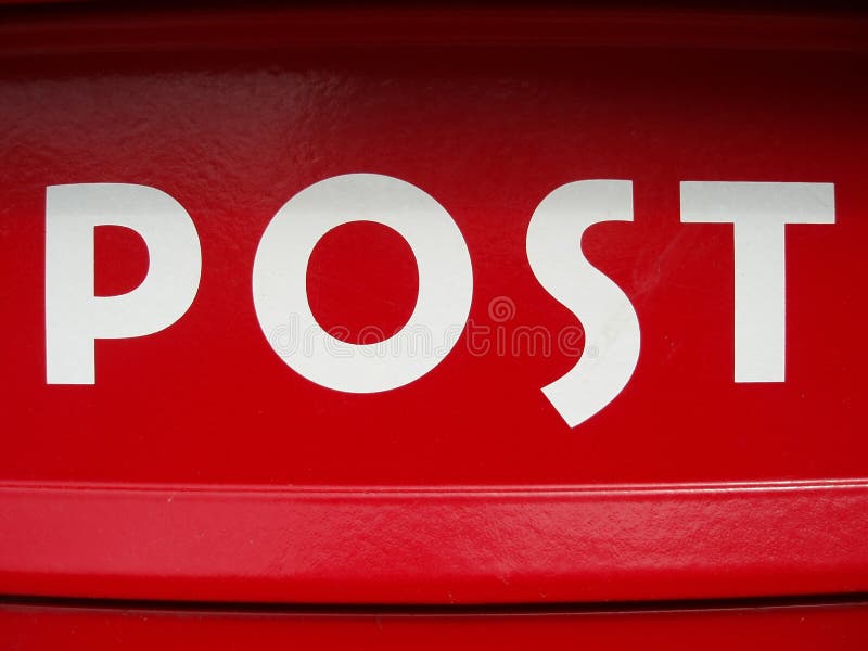 Red post box stock image. Image of white, overseas, detail - 171107