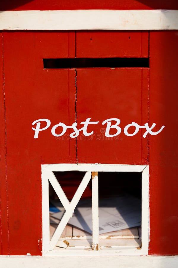 Red post box stock photo. Image of service, container - 25358682
