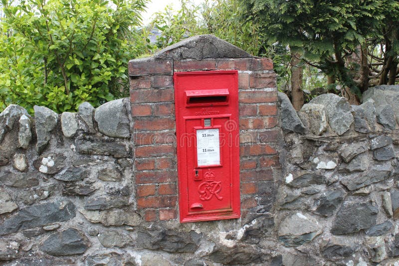 Red Post Box in a Deep of Forest of Snowdonia Editorial Image - Image ...