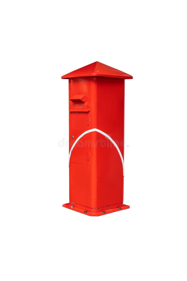 Red post box stock image. Image of white, post, communication - 7816755