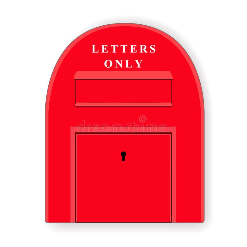 Red Post Box. Mailbox. Letterbox. Illustration. Stock Illustration ...